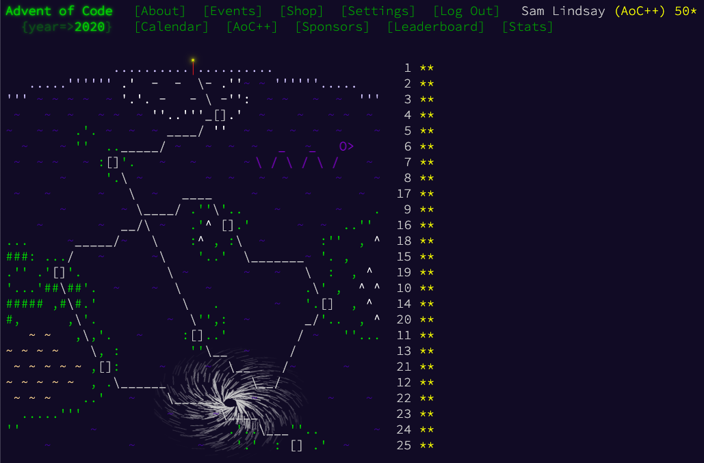 Advent of Code 2020 (Week 1) | Sam Lindsay